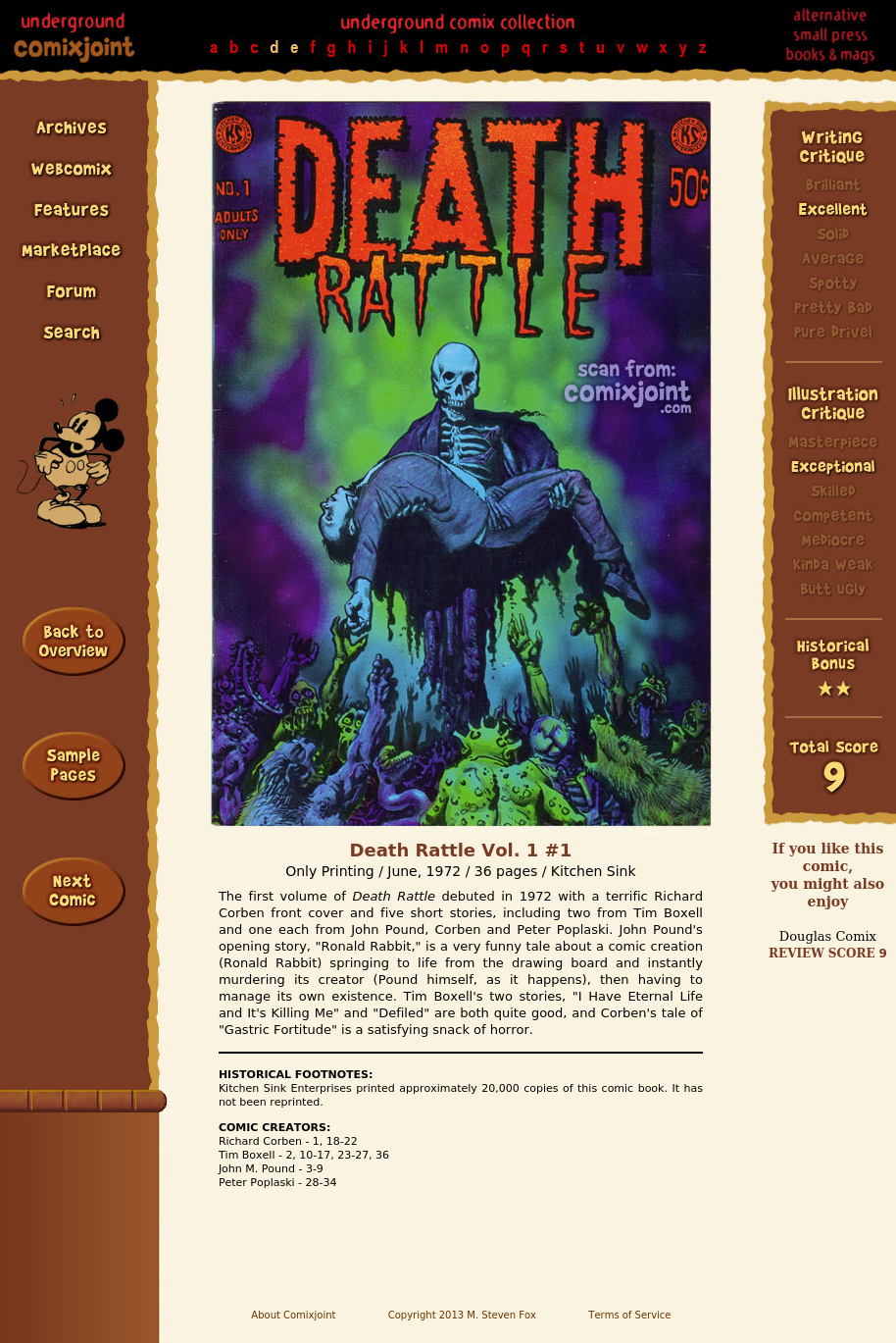 1972: Death Rattle | The Entire Kitchen Sink