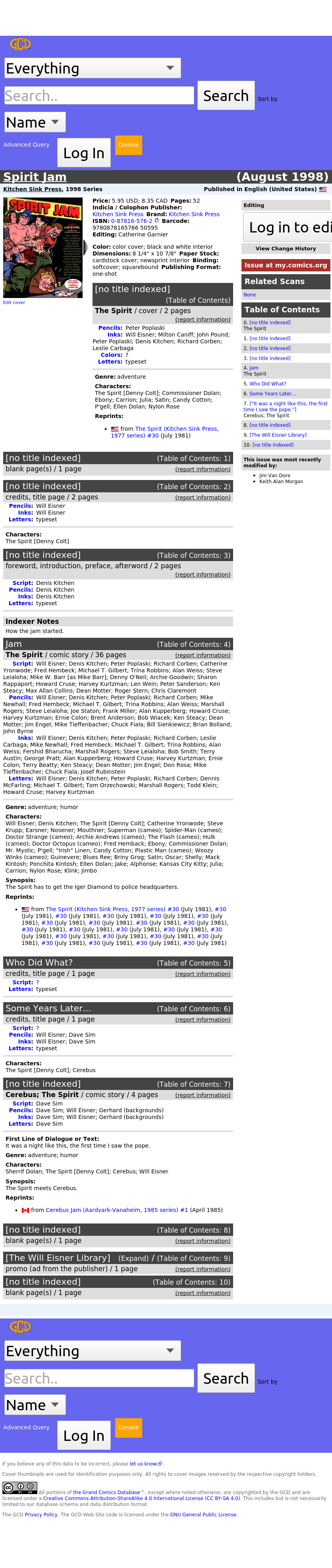 1998: Spirit Jam | The Entire Kitchen Sink